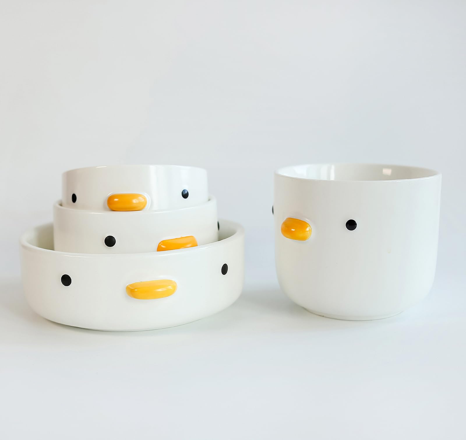 PURROOM Cute Duck Baking Dish, Ceramic Casserole Dish, White Porcelain Pie Pan, 10x7 in Medium Baking Pan with Handles, Oven Safe & Durable Bakeware for Lasagna.
