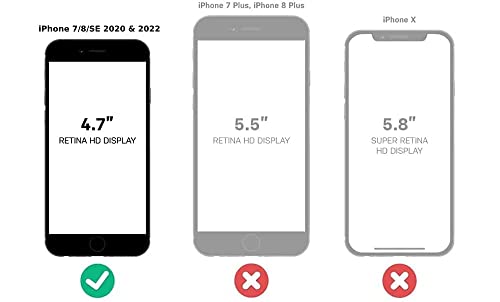 OtterBox Symmetry Series Case for iPhone SE 3rd Gen (2022), iPhone SE 2nd Gen (2020), iPhone 8/7 (NOT Plus) Non-Retail Packaging (Muted Waters)