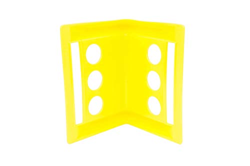 Mytee Products 20 Pack Yellow 4" Flatbed Edge Protectors with Carrying Case - 4" Winch Ratchet Straps Plastic Corner Protectors for Flatbed Cargo Load