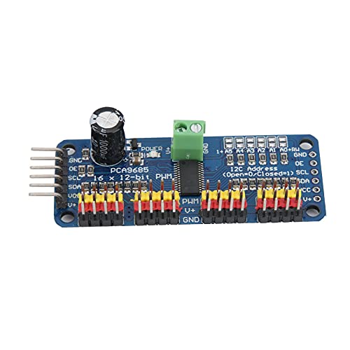PCA9685 16-Channel PWM Servo Driver with IIC Interface, Control Up to 992 PWM Outputs for Robot Applications