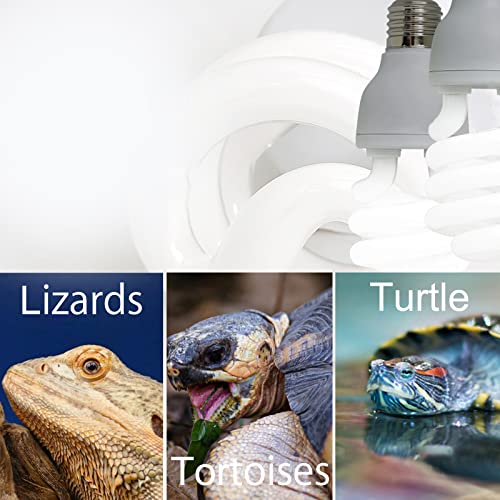 Protover UVA UVB Reptile Light 5.0, Tropical Amphibian Compact Fluorescent Lamp , Bearded Dragon Tank Accessories, UVB Light Bulb for Reptiles, Chameleon, Lizards, Slider, Tortise, Frog, Snake. (13W