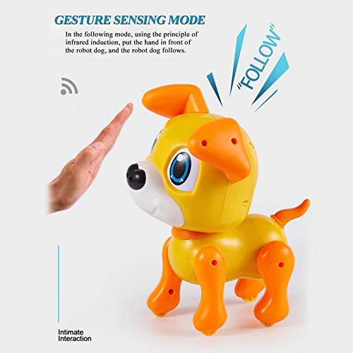 Robot Dog Toy, Safe Durable Smart Puppy, Patrol Mode for Playing Baby 3 Years Old + Children(Yellow)