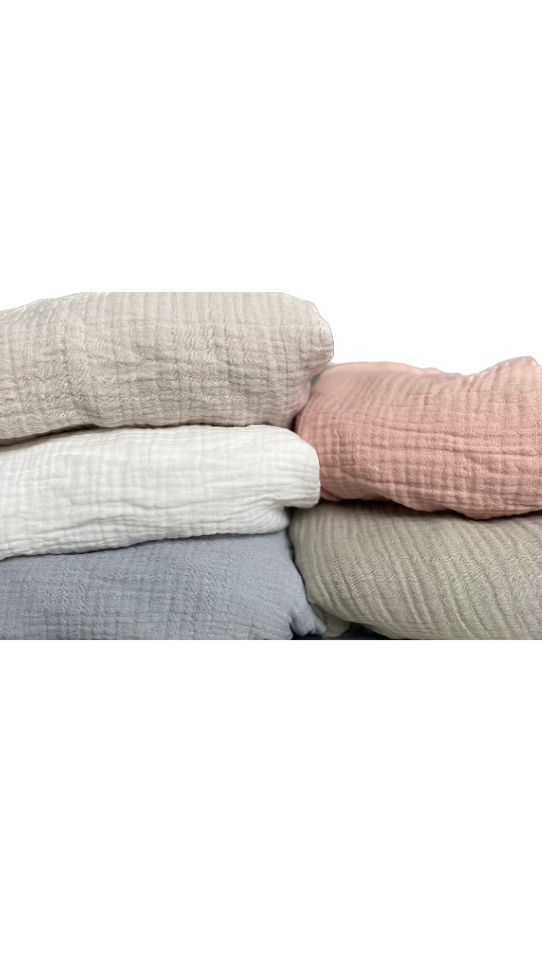Neutral Muslin Crib Sheets (Creamy White)