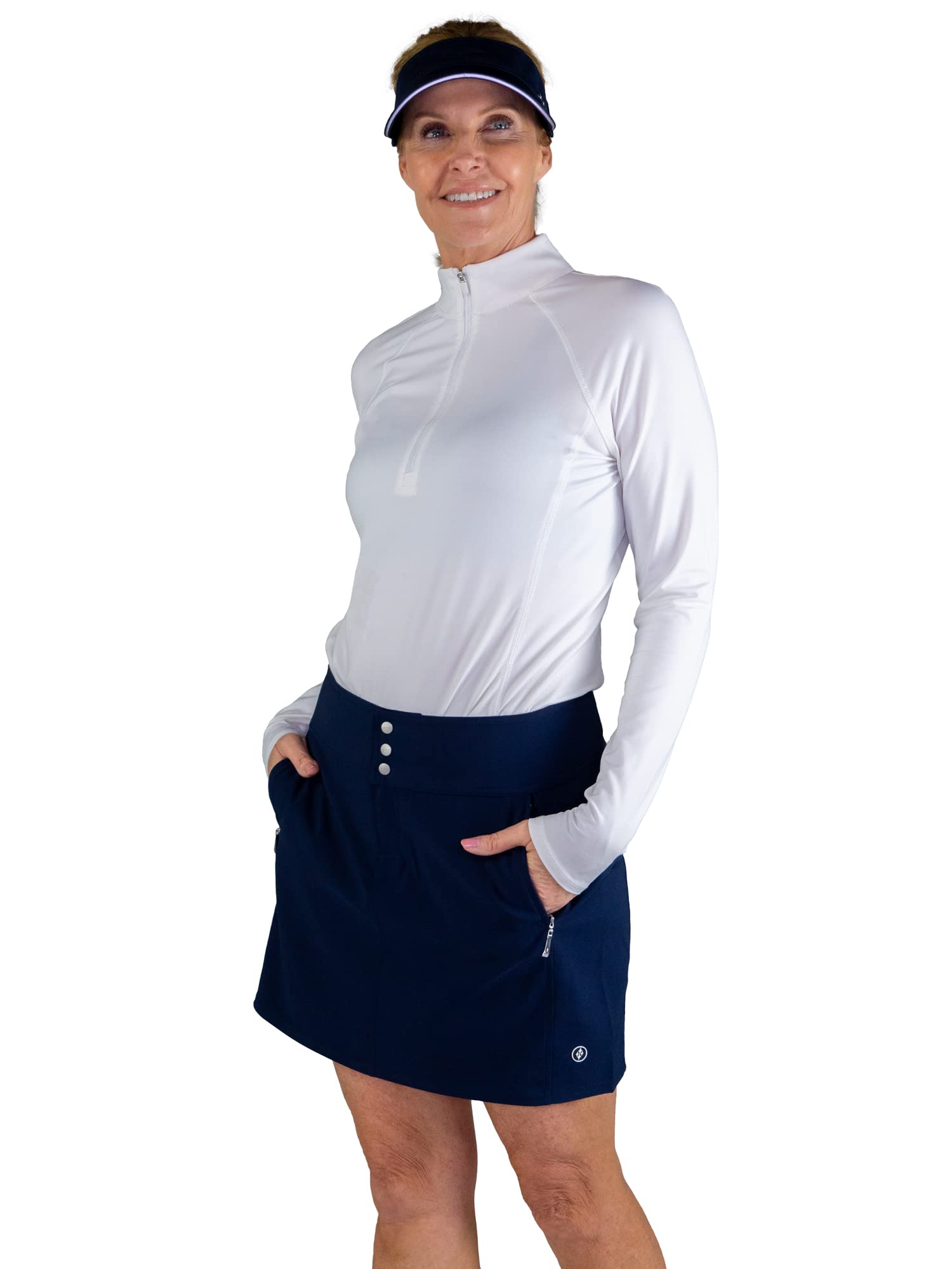 Jofit Women’s Athletic Clothing Signature Golf Skort with Built-in Undershorts, Size 6, Midnight