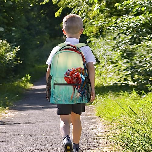 Ourtheme Animal Chameleon 18 In Backpack for Men Women Chameleon Large Capacity Backpack Hiking Travel Laptop Back Pack Casual Daypack