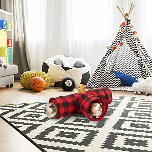 Rypet Guinea Pig Tunnels & Tubes Collapsible 3 Way Small Animals Hideaway Activity Tunnel Toys for Guinea Pig Chinchilla Ferret Hamster