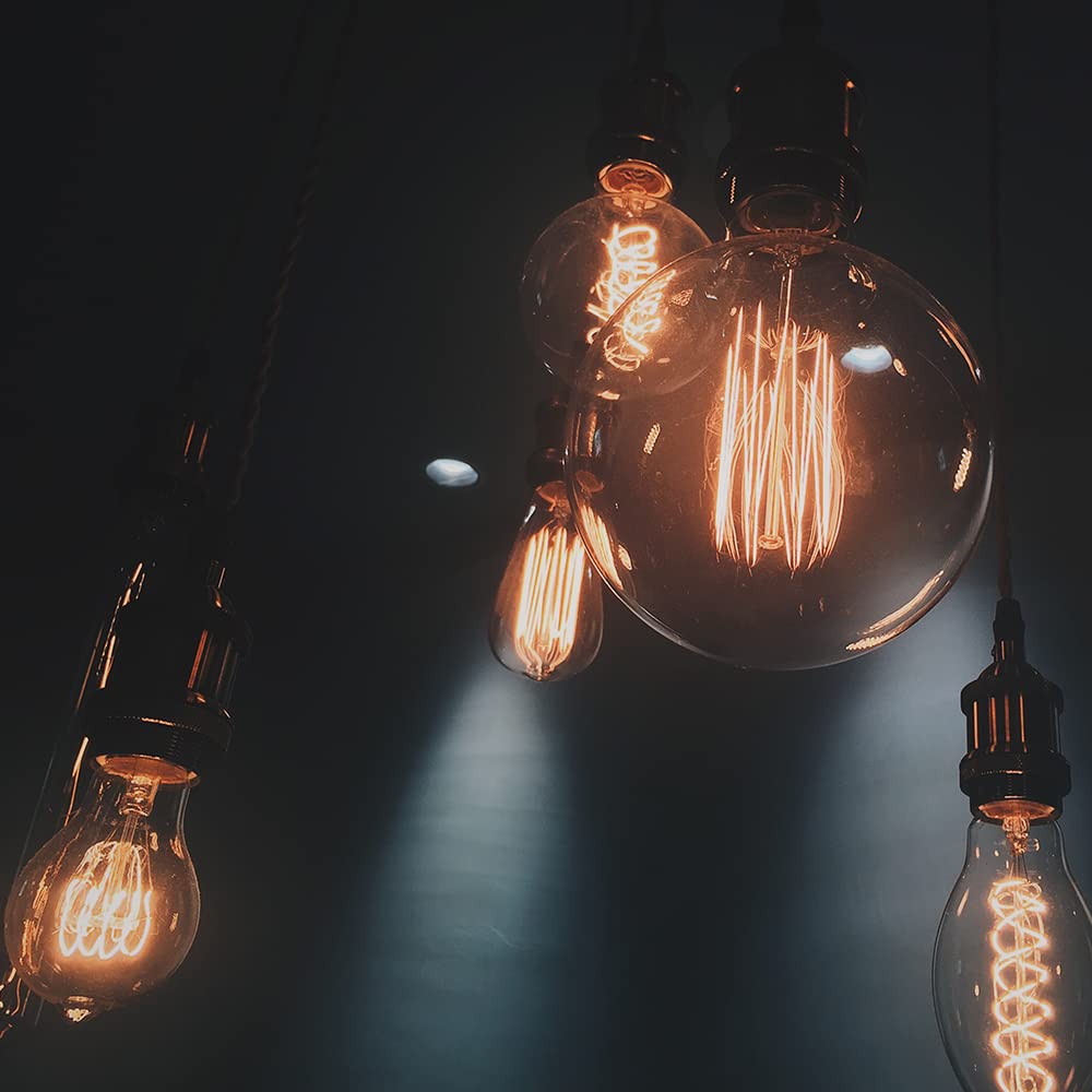 runquiz Edison Incandescent Light Bulbs 60 Watt, G25(G80) Vintage Light Large Bulb, 6-Pack Globe Bulbs 2100K Warm White, E26 Medium Base Dimmable, 240 Lumens Filament, Vanity Light Bulbs for Bathroom