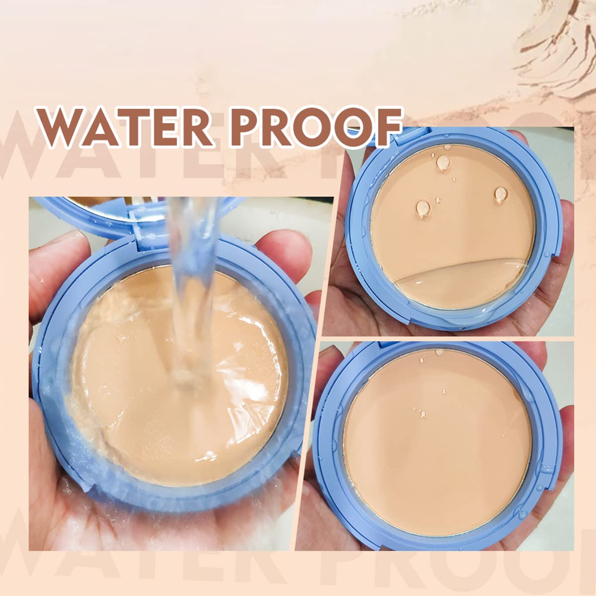 Oil Control Face Pressed Powder,Face Pressed Powder, Matte Smooth Setting Powder Makeup,Waterproof Long Lasting Finishing Powder (02-NATURAL BEIGE)