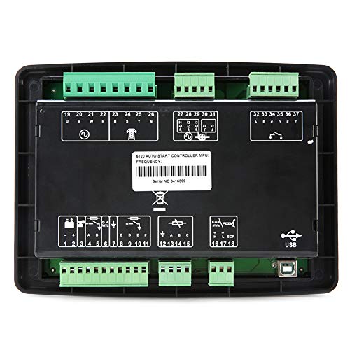 Oumefar 8V-35V DSE6120 Deep Sea Electronic Generator Controller Module 6120 Generator Control Panel LCD Display Electronic Power Controller Module for Generator