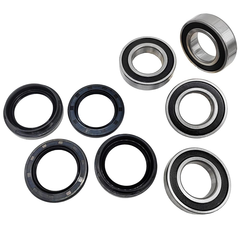 Front and Rear Wheel Bearing Seals Kit for Yamaha Rhino 450 660 700 YXR700F YXR660F YXR450F