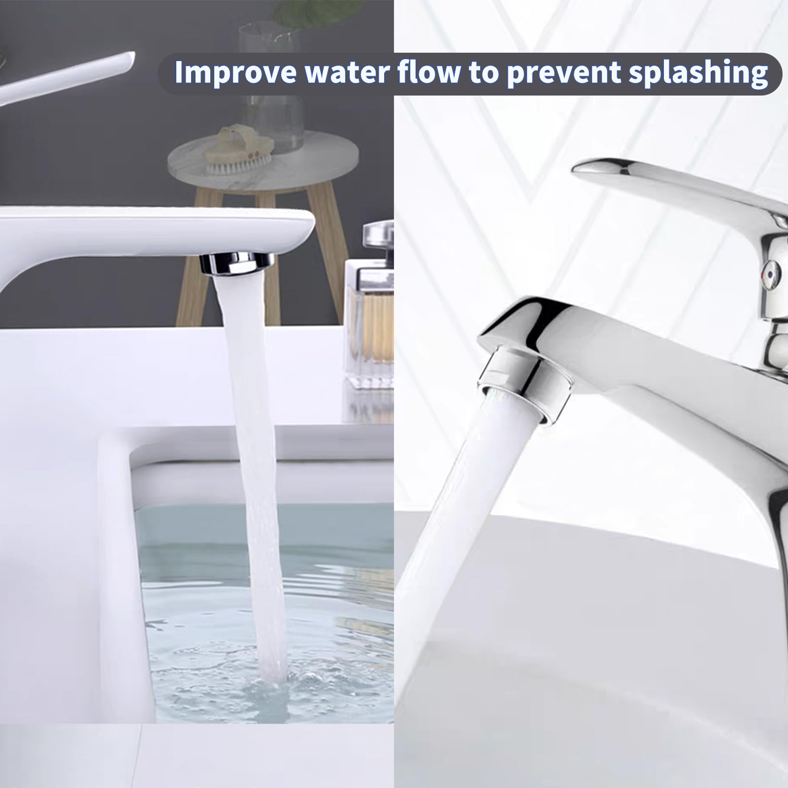 TSBSHum Bathroom Sink Aerator,2.2 GPM Faucet Aerator, Made of Solid Brass and Stainless Steel,15/16 Inch Male Thread Faucet Replacement with Gasket,For Kitchen and Bathroom,6PCS(Silvery)
