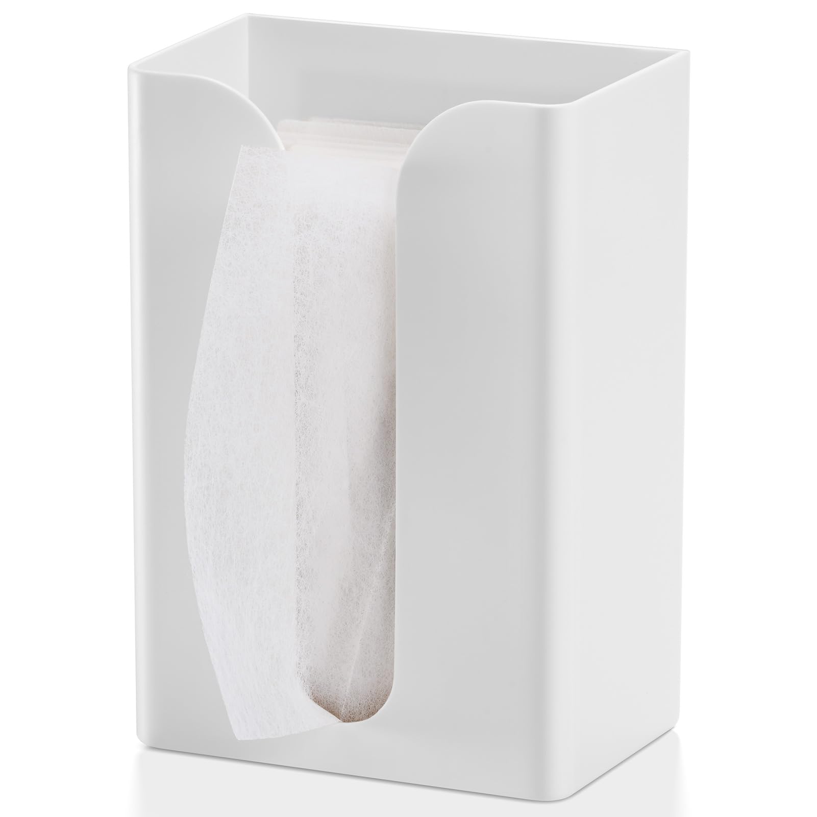 SUBEKYU Magnetic Dryer Sheet Holder for Laundry Room, Dryer Sheet Container,Dryer Sheet Dispenser,Plastic Wall Dryer Sheet Box for Laundry Organization and Storage,Fabric Sheet Holder,White