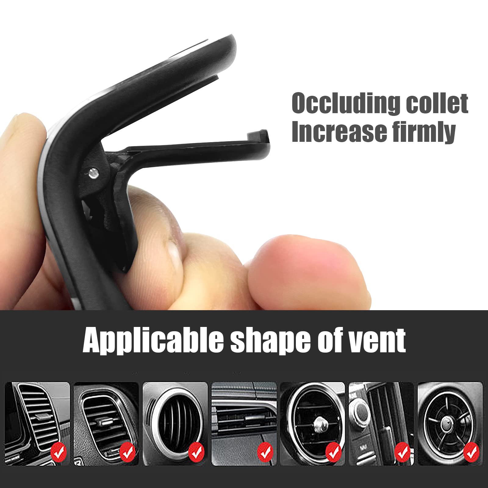 Patonu Car Magnetic Phone Holder,Universal Navigation Holder, Car Air Outlet Holder, 360°Adjustable Universal Phone Holder(Black)