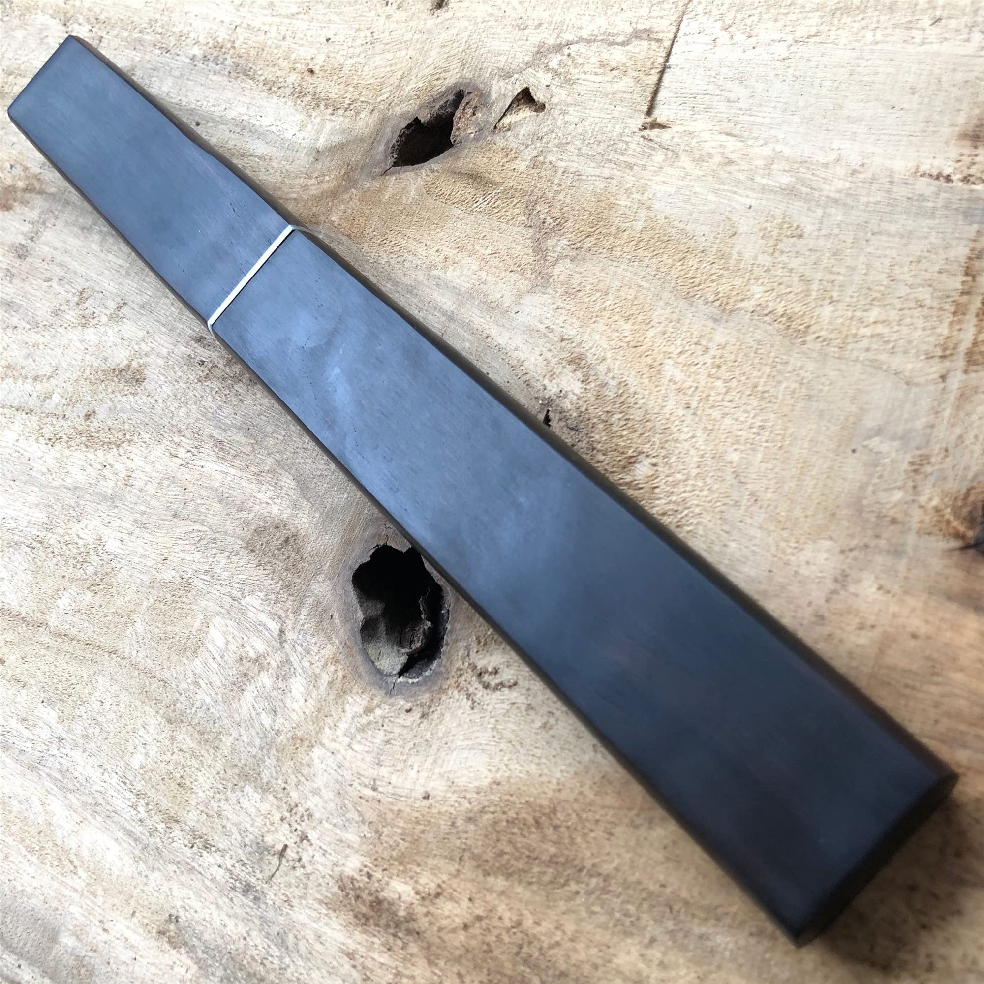 MADSABRE Handmade Custom Classic Japan Samurai Tanto Fixed Blade Katana 268 Floors Damascus VG10 Steel Outdoor Tactical,Combat,Hunting,Survival Knives +Wooden Sheath (Silver -D2 Steel)