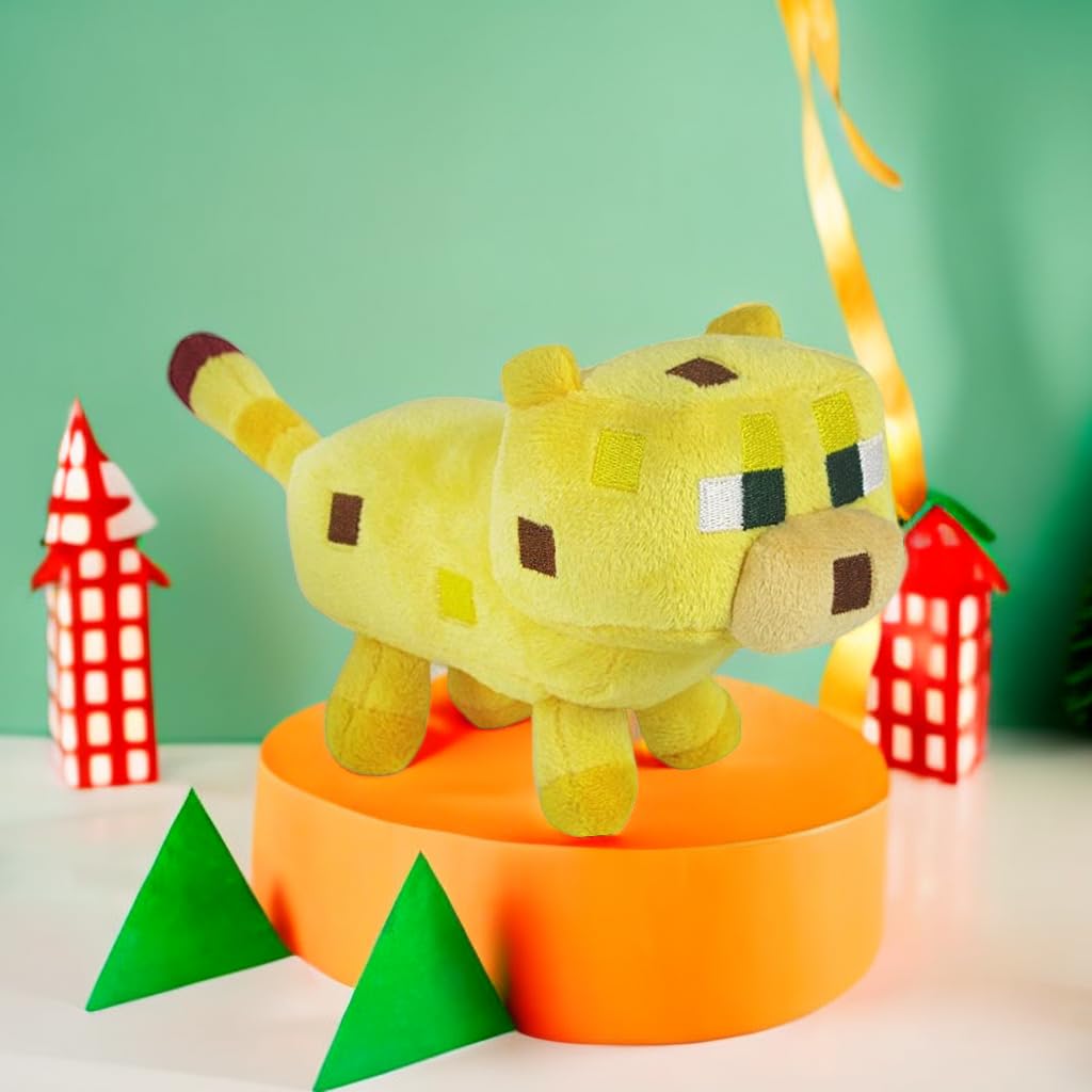 MALAER Stuffed Animals Creeper Plush Toy,Fancy Cat、Ocelot 、Wolf 、Pig Plush,Game Doll Pixel Miner Plushie ,Birthday Presents for Kids Boys Girls