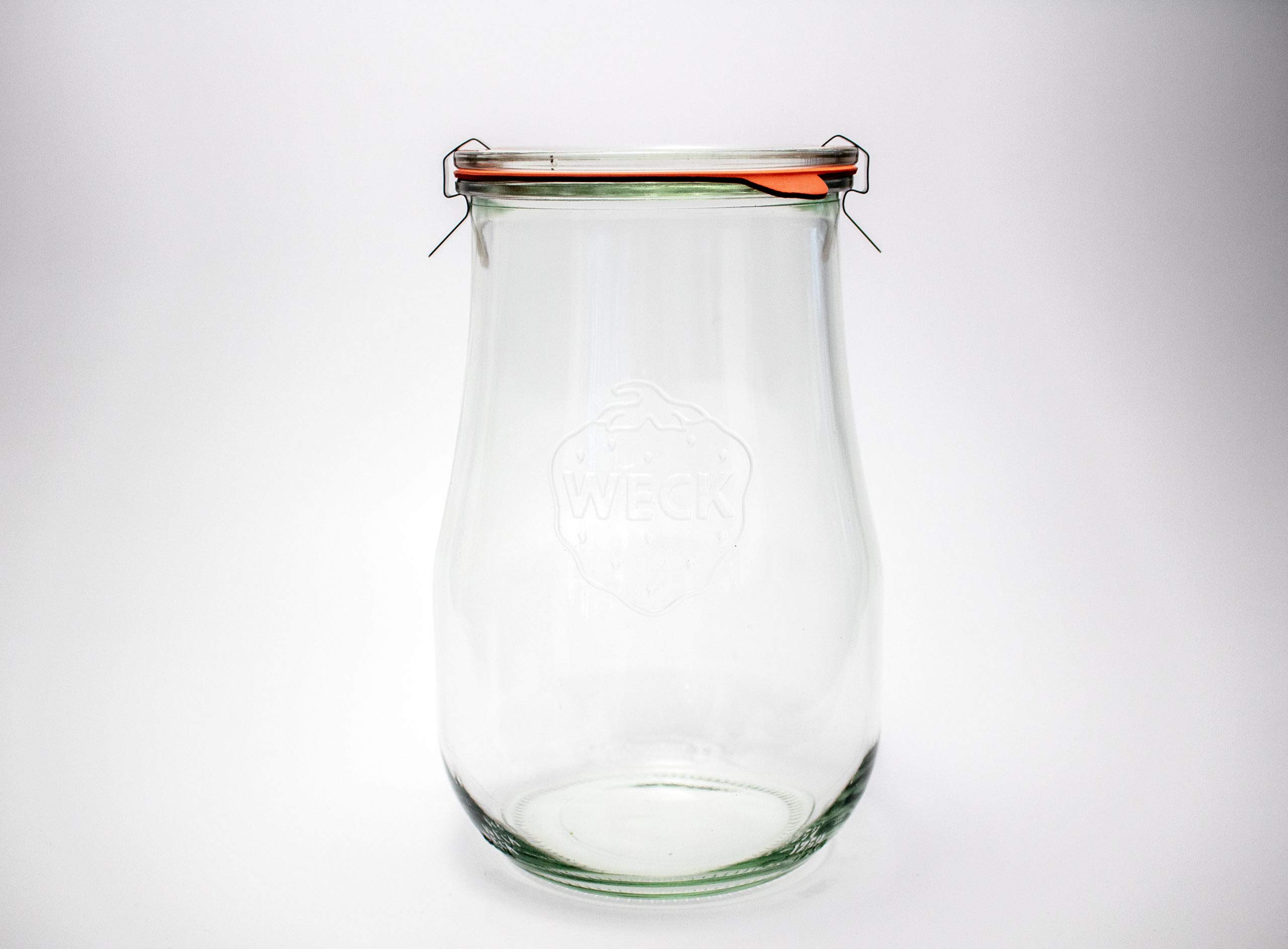 Weck Jars - Weck Tulip Jars 1.5 Litres - Sour Dough Starter Jars - Large Glass Jars for Sourdough - Starter Jar with Glass Lid - Tulip Jar with Wide Mouth - Suitable for Canning and Storage - (2 Jars)