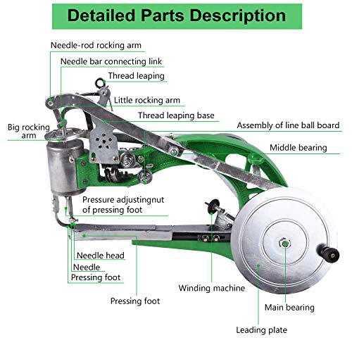 Seeutek Shoe Repair Machine Hand Cobbler Sewing Machine - Cotton Nylon Line Manual Leather Stitching Machine for Shoes Bags Cloth
