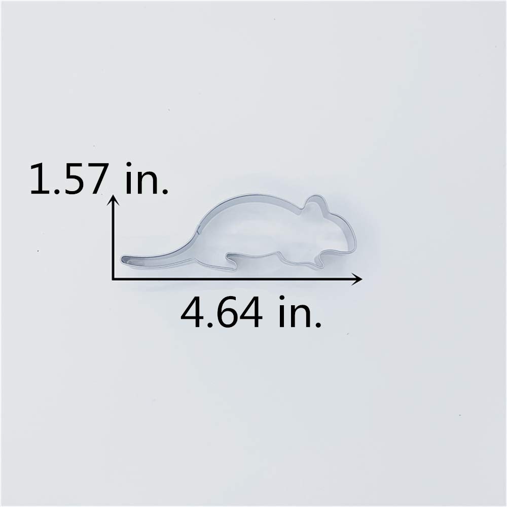 LILIAO 4.6" Mouse Cookie Cutter, Stainless Steel