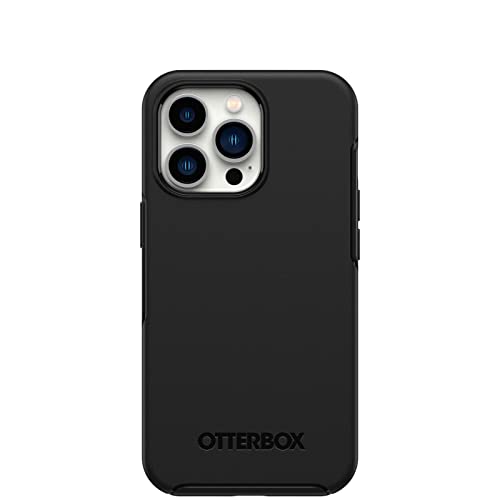 OtterBox iPhone 13 Pro Symmetry Series+ Case - Black , ultra-sleek, snaps to MagSafe, raised edges protect camera & screen
