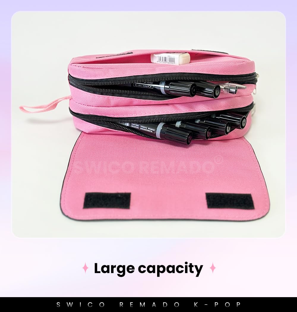 Swico Remado Kpop Marker Pen Organizer Big Storage Pen Pouch Bag for Office Supplies
