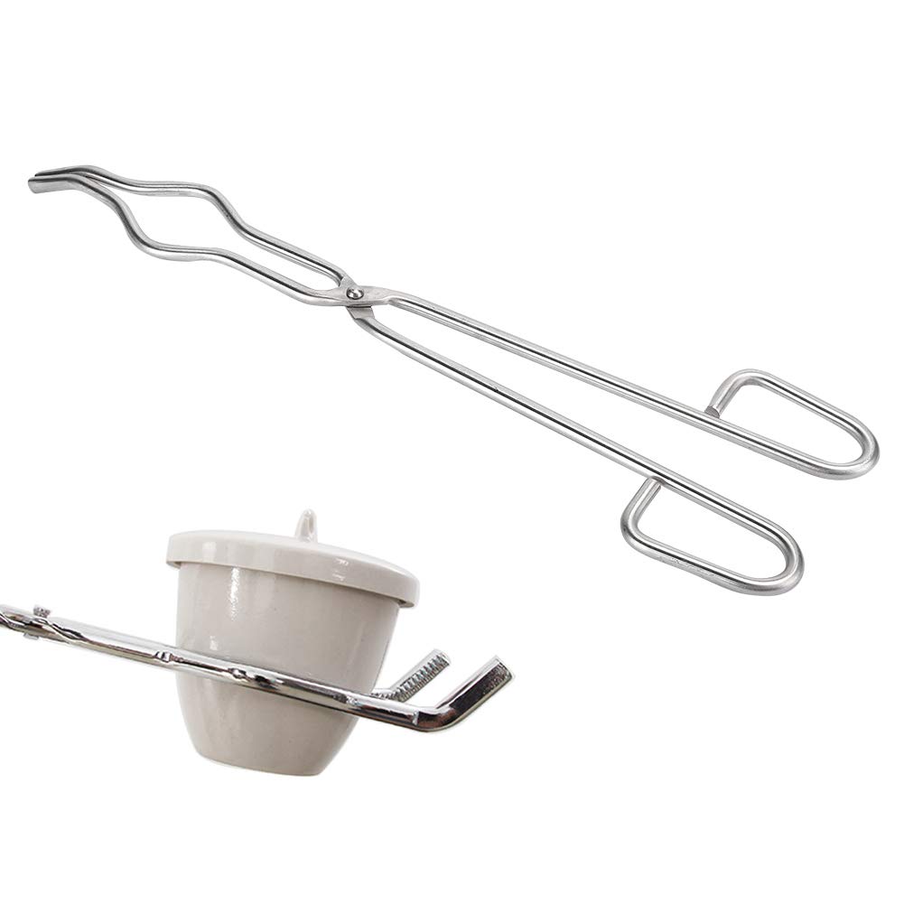 STAINLESS STEEL CRUCIBLE TONGS 40CM LABORATORY SUPPLIES BEAKER HOLDING CLAMP HEAVY DUTY ERGONOMIC DESIGN