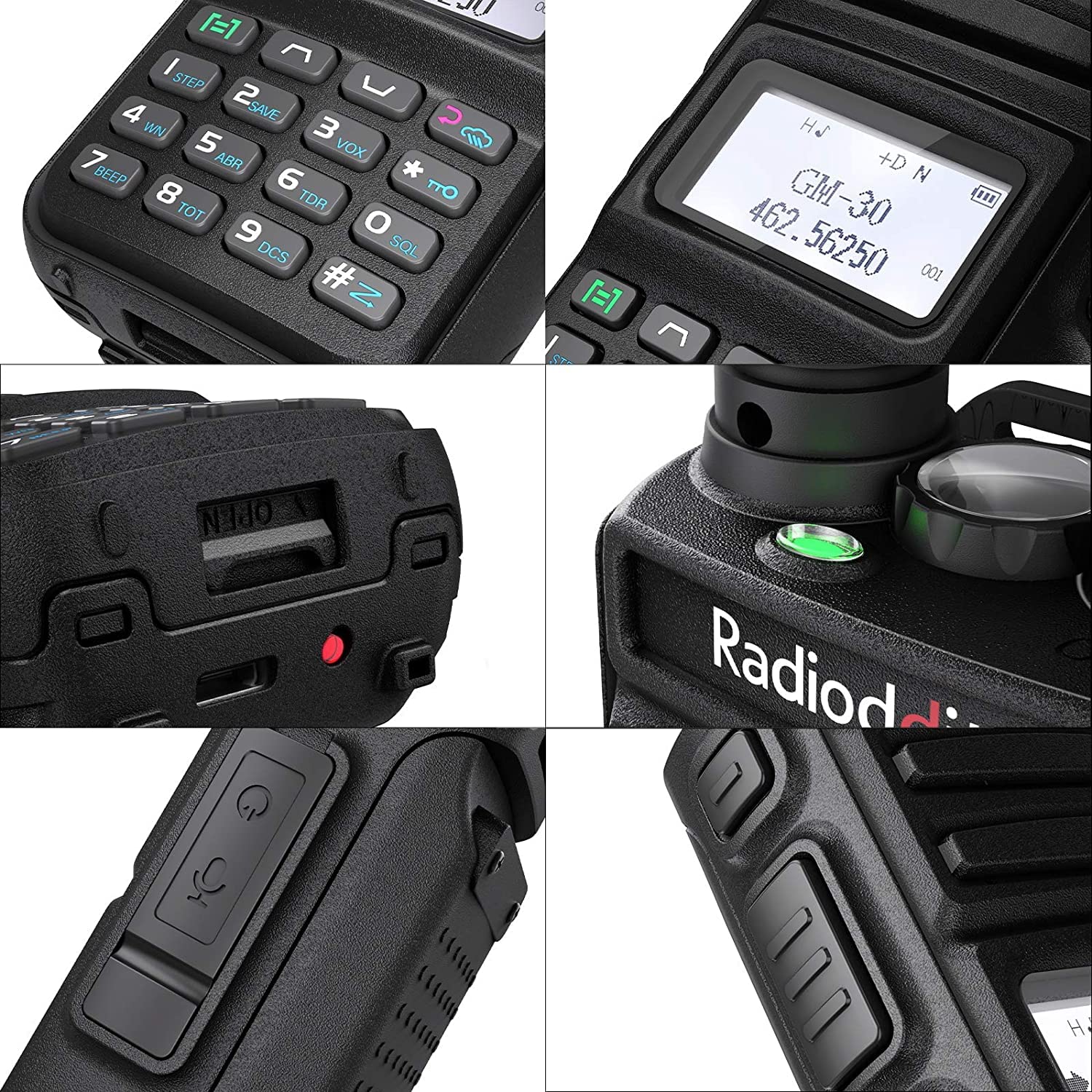 Radioddity GM-30 GMRS Radio Handheld, 5W Long Range Two Way Radio for Adults, GMRS Repeater Capable, with NOAA Scanning & Receiving, Display SYNC, for Off Road Overlanding, 2 Pack + Programming Cable