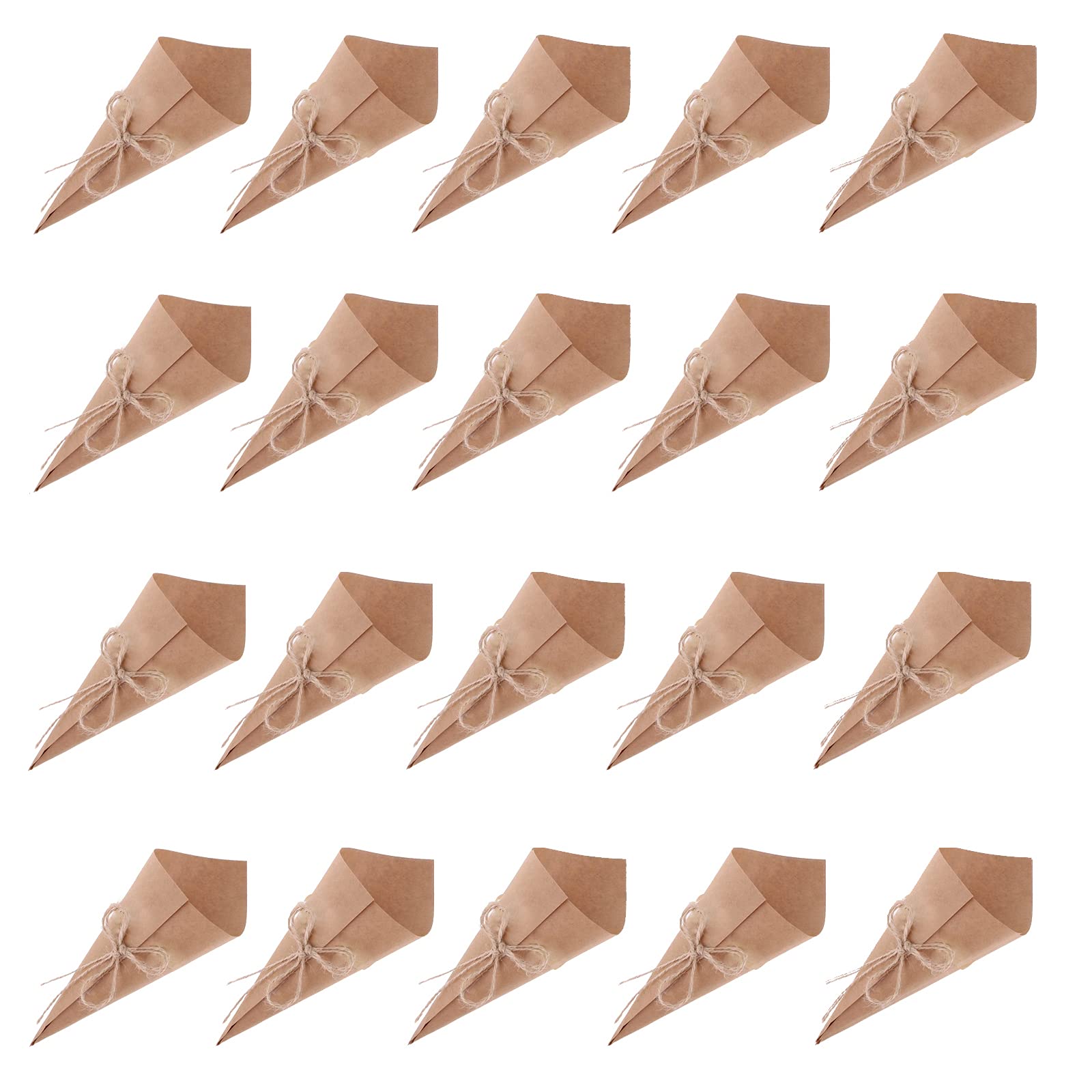 Wedding Confetti Cones, Hsxxf 50PCS Wedding Confetti Holder Stand Box Tray Laser Cut Hollow Confetti Cones Candy Gift Boxes with Hemp Ropes for Wedding Party Decoration