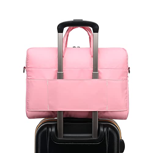 SHWN Pattern 15 "Waterproof Laptop Shoulder Messenger Bag with 14" -15.6 "Bounce Bubble protection (pink)