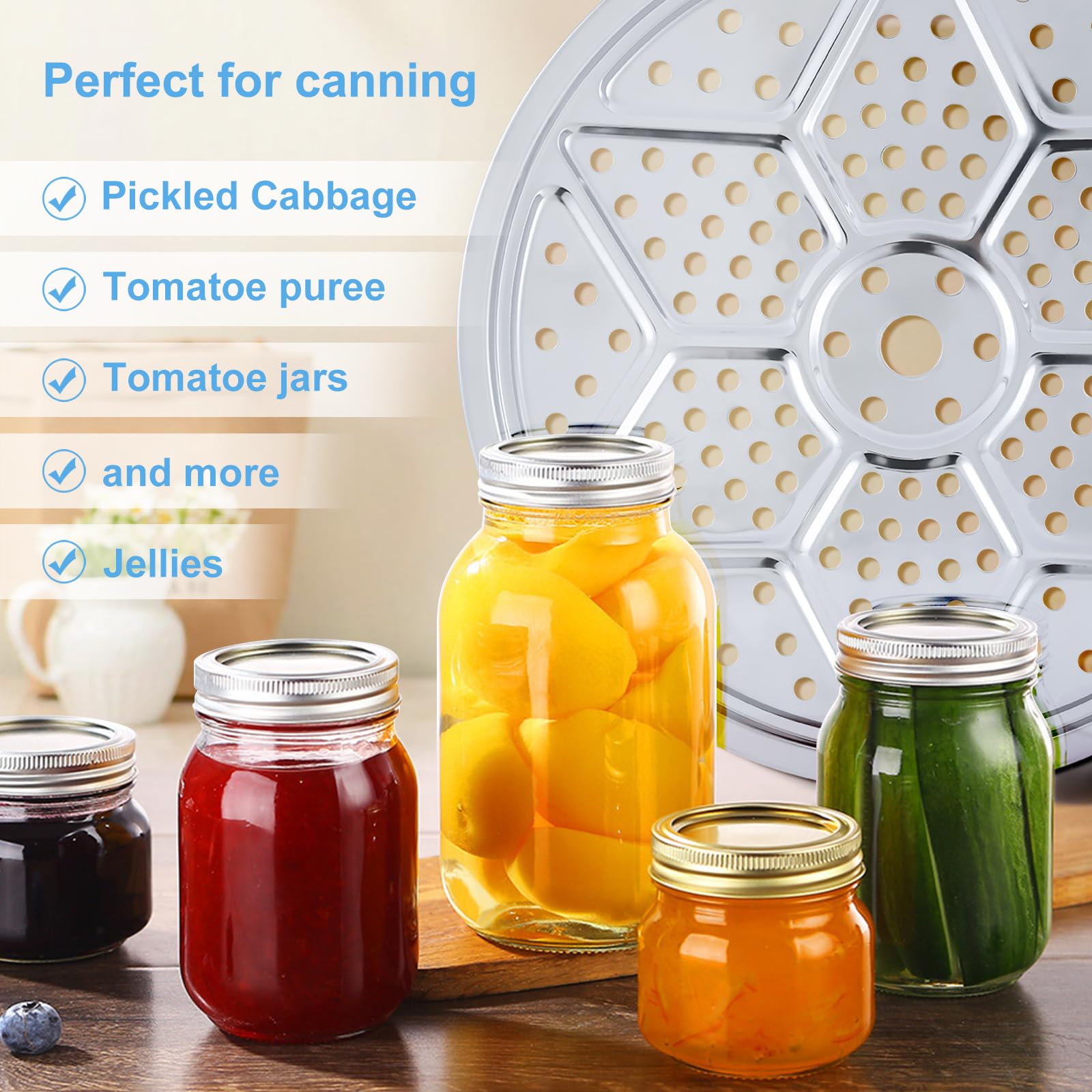 RNSXYAT 2Pcs Pressure Canner Rack, 11 Inch Pressure Cooker Canning Racks, Premium Canner Rack for Pressure Canner, Stainless Steel Pressure Canner Rack Compatible with Presto, All-American and More