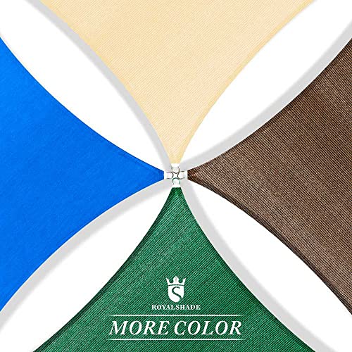 Royal Shade 14' x 20' Beige Rectangle Sun Shade Sail Canopy Outdoor Patio Fabric Screen Awning RTAPR1420-95% UV Blockage, Heavy Duty, Water & Air Permeable (We Make Custom Size)
