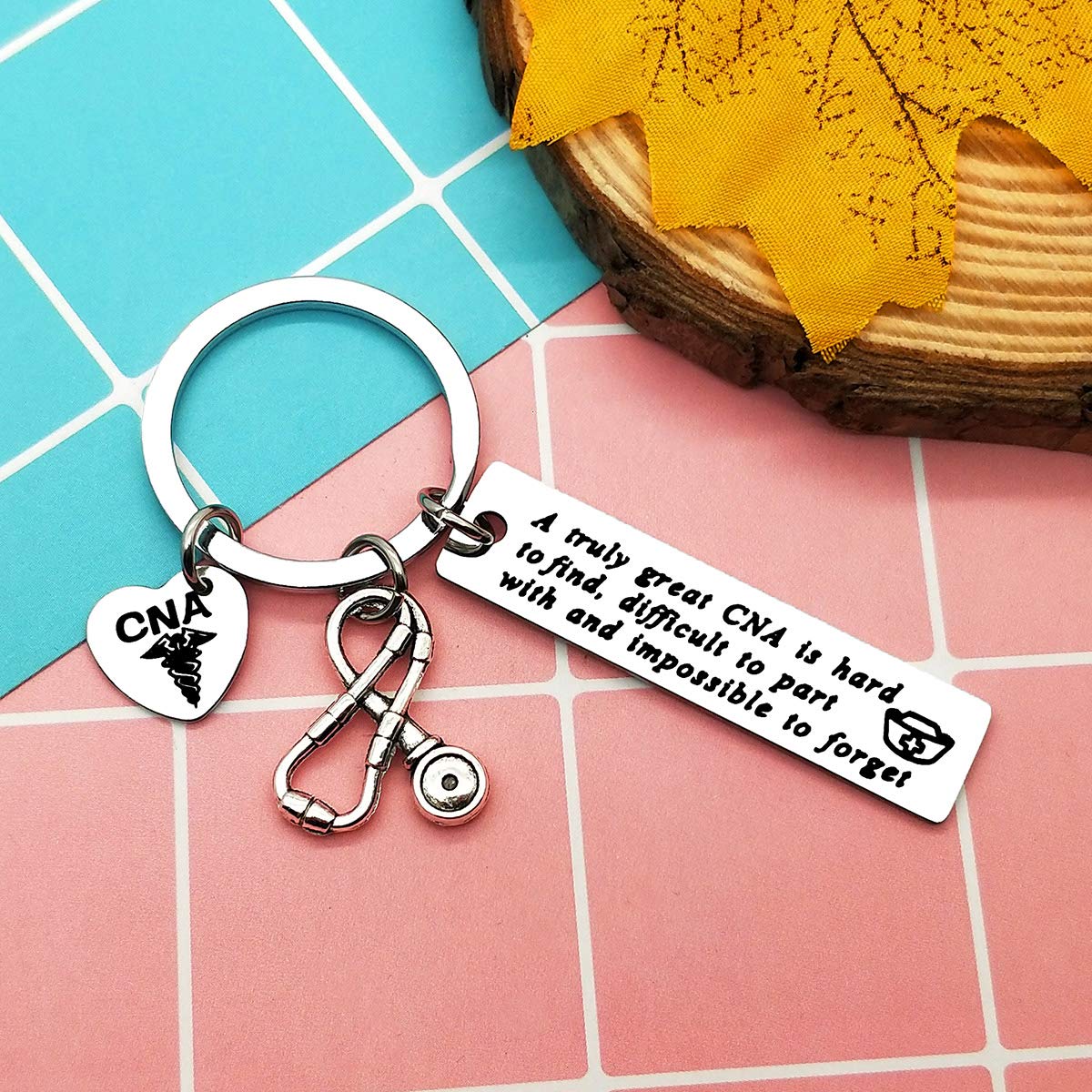 For CNA Gift Certified Nursing Assistant Gift CNA Keychain Graduation Gift for CNA Nurse Day Gift,Nursing School,Medical Student Gift,Stethoscope Keychain,Nurse Christmas Birthday Gift for CNA Week