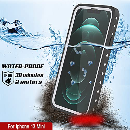 Punkcase for iPhone 13 Mini Waterproof Case [StudStar Series] [Slim Fit] [IP68 Certified] [Shockproof] [Dirtproof] [Snowproof] 360 Full Body Armor Cover for iPhone 13 Mini (5.4") (2021) [White]