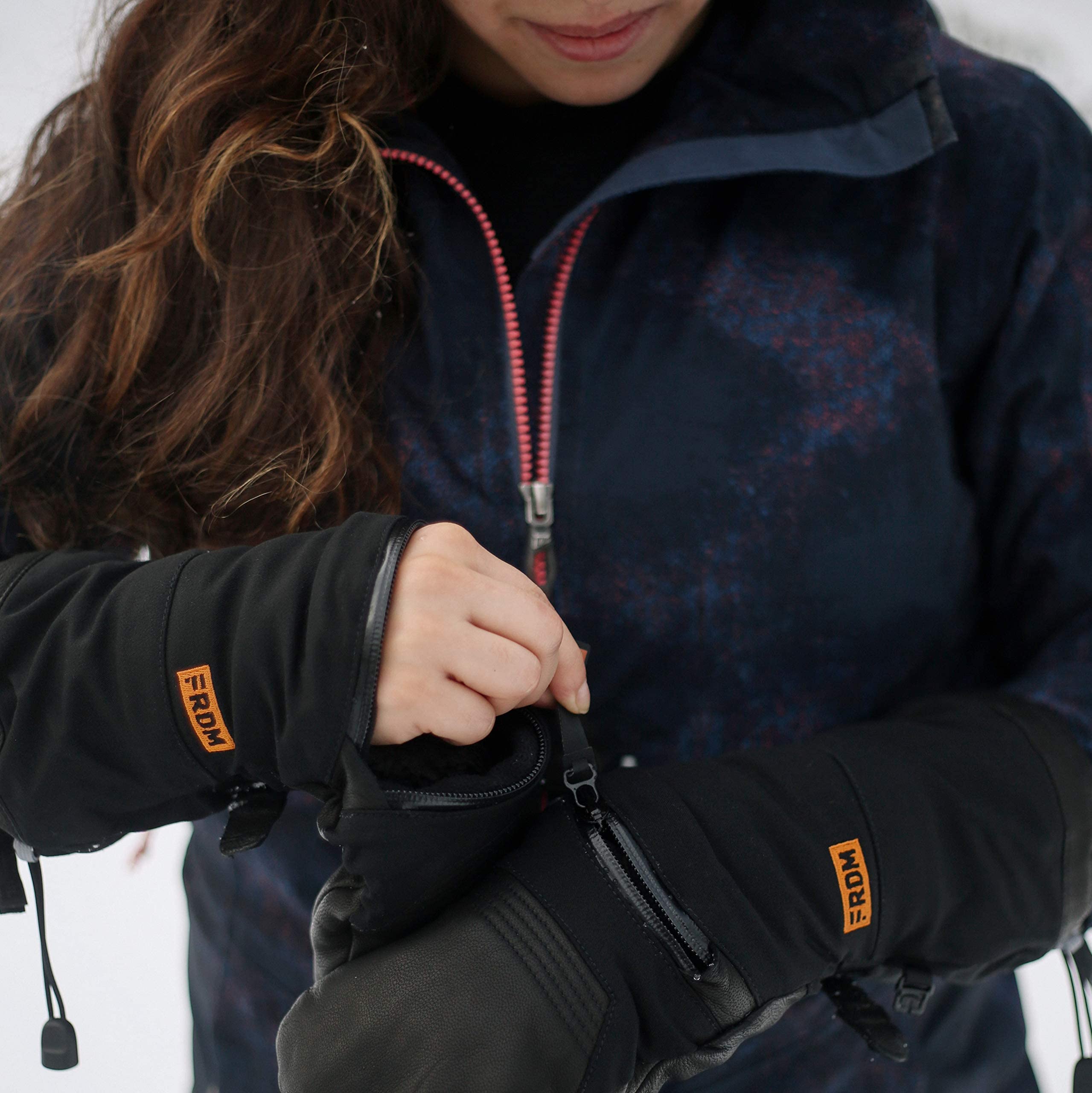 FRDM Evolve Cold Weather Snow Mitt Waterproof Windproof Leather Convertible Snow Sports, for Men & Women