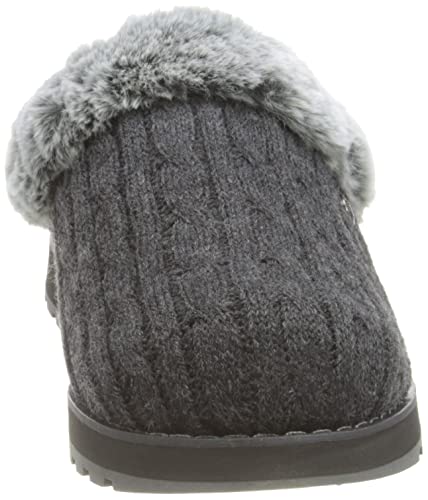 Skechers BOBS Women's Keepsakes - Ice Angel Slipper, Charcoal, 10 W US