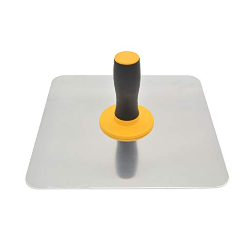 LKEREJOL Aluminium Plaster Mortar Board with Handle, Aluminium Plastering Hawk with Soft Grip Handle, Plaster Mortar Board Holder Finishing Plastering Tool for Cement, Mortar, Drywall (11.8"x11.8")