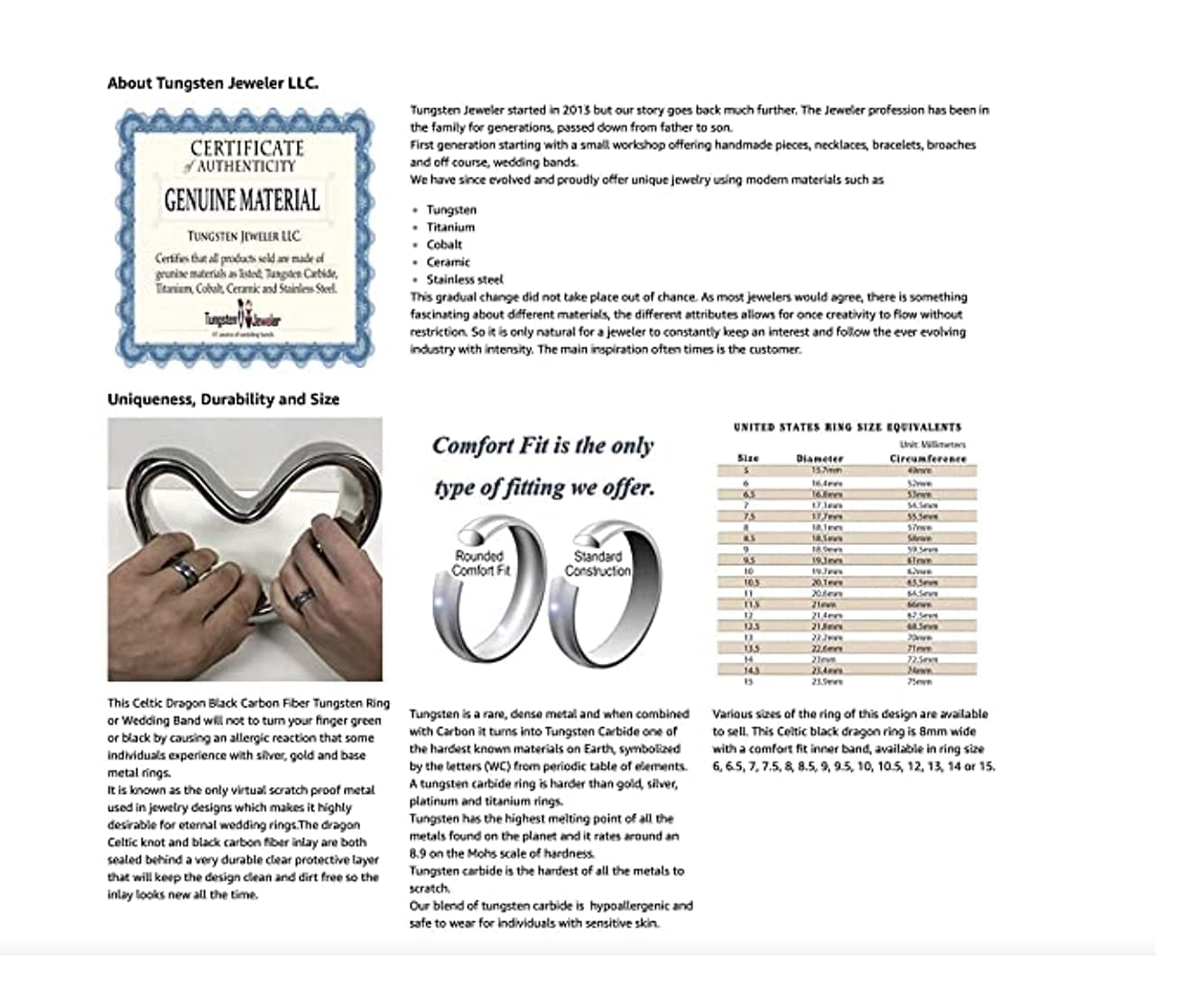 Free Personalized laser engraving Ring for Men and Ring for Women His & Her's 8MM/6MM Brush Center Step Edge Tungsten Carbide Wedding Band Ring Set Wedding Band Ring Ideal Rings for couples