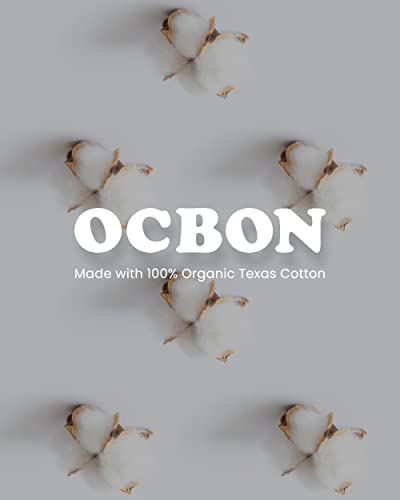 OCBON Ultra Thin Sanitary Pantyliners (Regular, 15.5cm, 40 Counts) - Ultra Thin, Unscented 100% Organic Cotton Panty Liners for Women. Chemical-Free, Extra Soft, Ideal for Sensitive Skin.