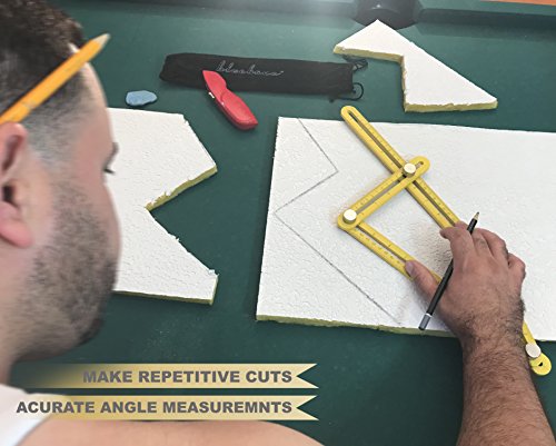 Multi Angle Measuring Ruler Made of Premium Aluminum Easy Angle Ruler 836 angleizer Measurement Tool General Template Tool Box Tile Flooring Gift for Men Women Xeroly Layout Tools by Bluebana