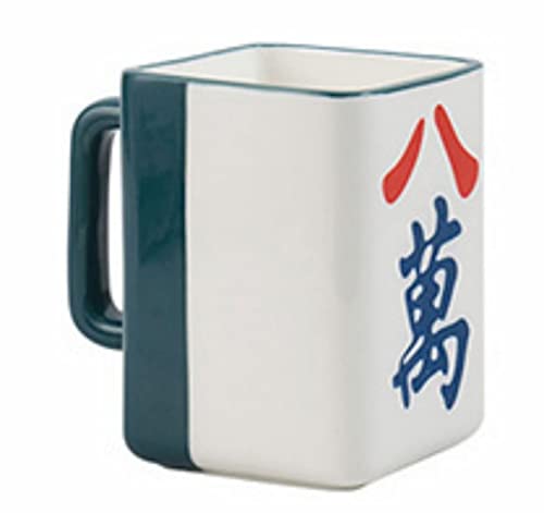 LmlJoo Mahjong coffee cup（400ml） Mahjong Gifts for Women and Men, Funny Gifts for Mahjong Lovers (Red)