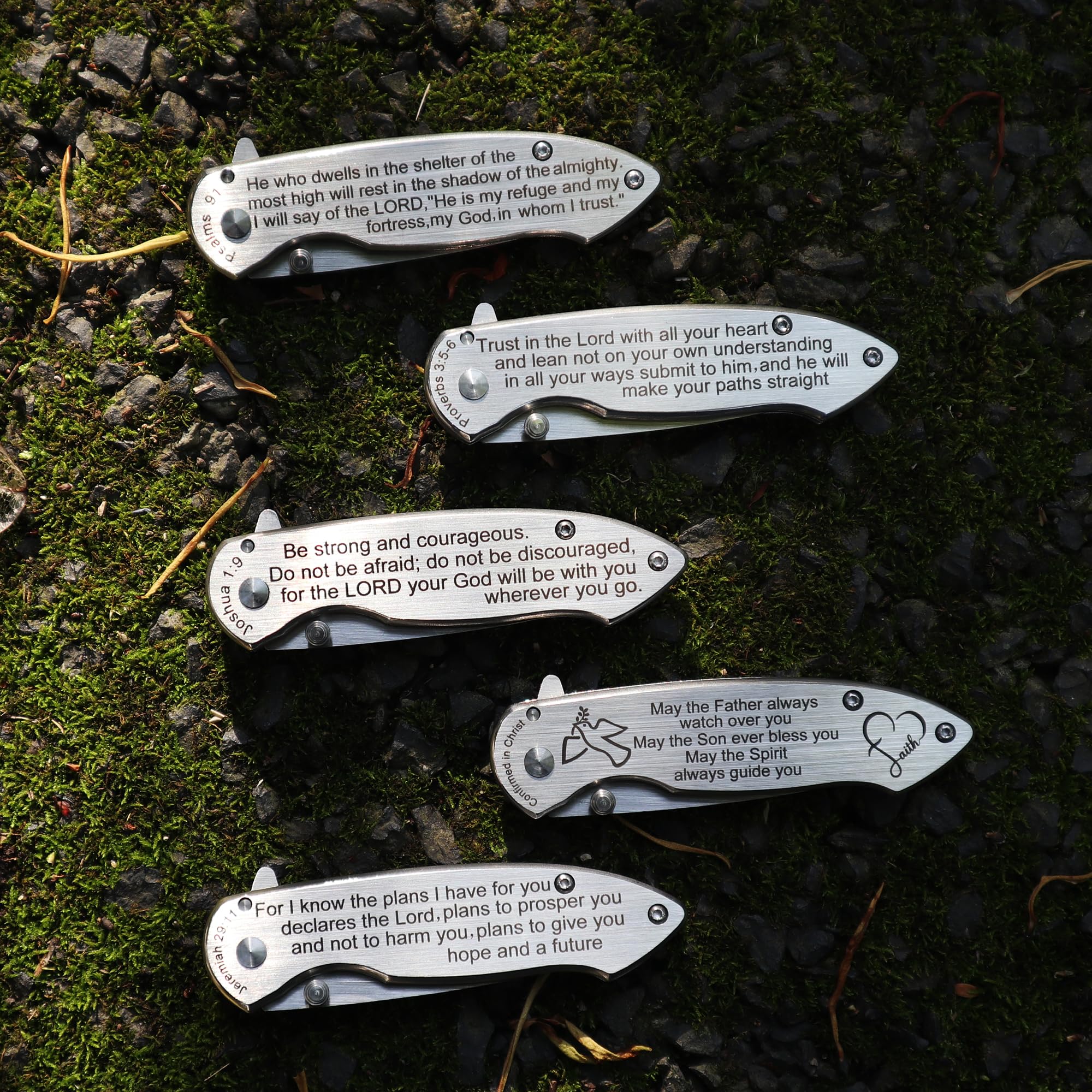 MRSLYFQH Scripture Grace Gifts Jesus Christ Religious Pocket Knive for Mens,Bible Verse Catholic Confirmation & Baptism Holy Salvation Faith Gift