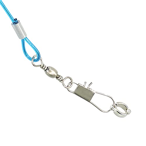Wishlotus Parrot Flying Rope, 5 Meters Parrot Foot Chain Flying Training Leash Outdoor,Anti-Bite Elastic String Training Harness for Agapornis Fischeri Cockatiels Starling Birds (Blue)
