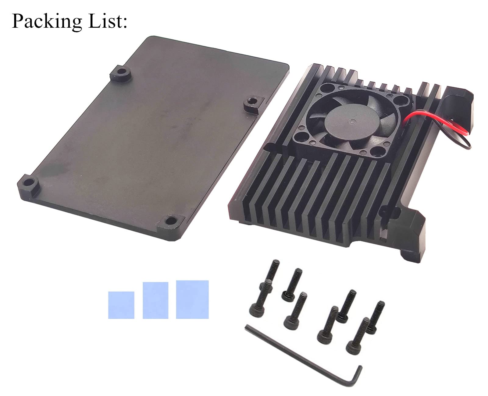 Raspberry Pi 4 Armor Case with Cooling Fan, Raspberry Pi 4 Aluminum Alloy Metal Case Compatible with Raspberry Pi 4 Model B Computer