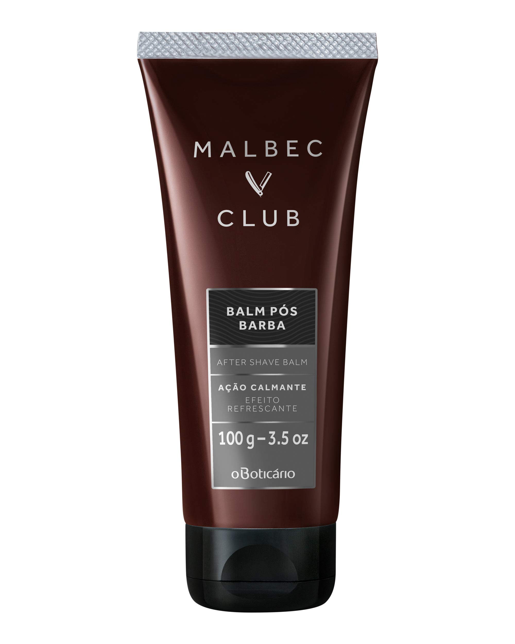 Malbec Club Sensitive After Shave Balm for Men, Hydrating with Aloe Vera Extract to Soothes Razor Burn & Irritation, Lightly Scented, 3.5 Ounce