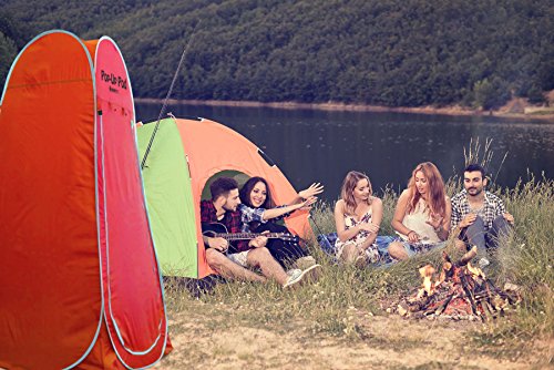 GigaTent Pop Up Pod Changing Room Privacy Tent β Instant Portable Outdoor Shower Tent, Camp Toilet, Rain Shelter for Camping & Beach β Lightweight & Sturdy, Easy Set Up, Foldable (Red)