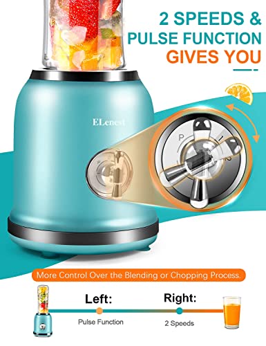 Smoothie Blender with 2 Speeds and Pulse Function Blender for Shakes and Smoothies, 250W Mini Portable Blender with Bpa-Free Portable 20oz Travel Bottles