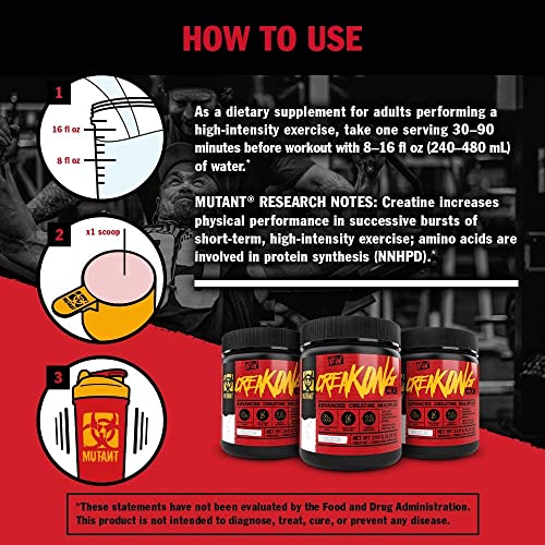 Mutant Mass Extreme Gainer 6lb Triple Chocolate and Creakong CX8 249 g Bundle