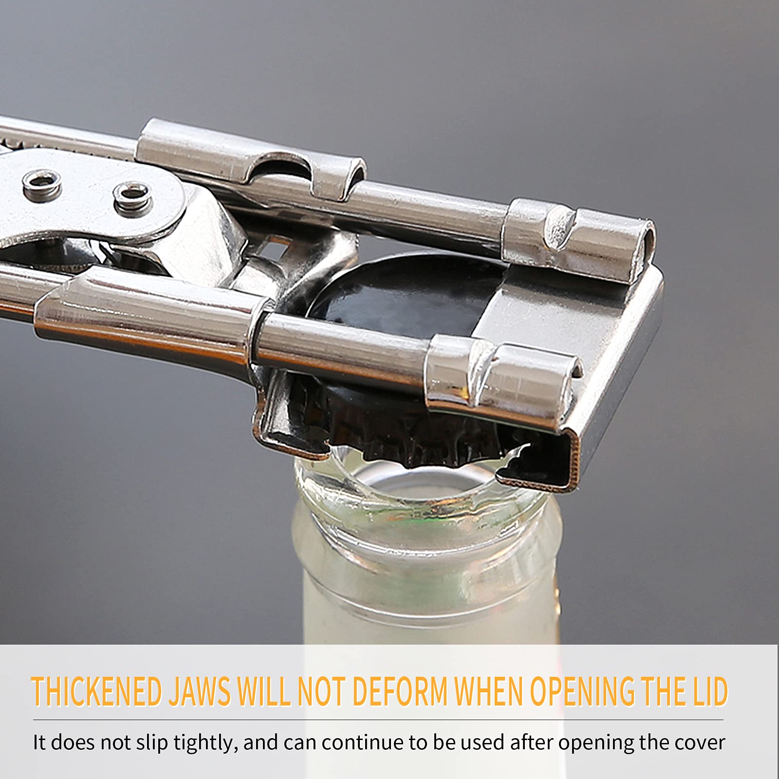 McGre Master Opener Adjustable &Bottle Opener,Adjustable Multifunctional Side Cut Opener Manual Jar Kitchen Gadgets Stainless Steel SB-002