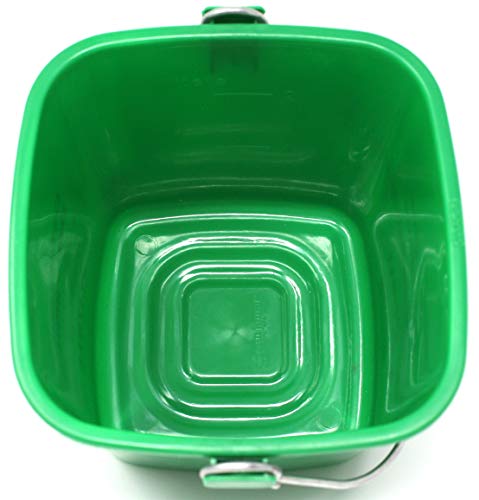 Noble Products KP97RDNBL/KP97GNNBL Square Pail for Cleaning, Detergent and Sanitizing, 3quart, Small, Red and Green, Set of 2