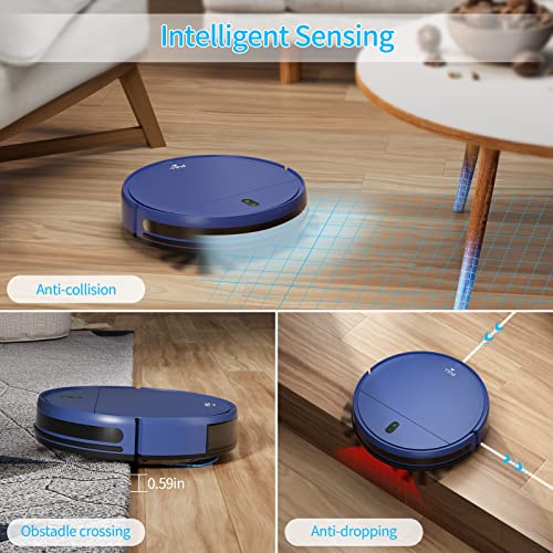 ZCWA Robot Vacuum, Robot Vacuum and Mop Combo with Schedule, Self-Charging Robot Vacuum Cleaner Compatible with WiFi/APP/Alexa, Perfect for Pet Hair, Hard-Floor and Carpet