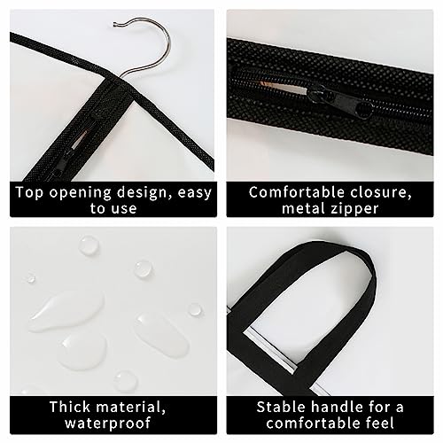 WSNIJFU Dress Garment Bag with Zip 1PC Foldable Waterproof Dustproof Wedding Evening Dress Covers Protector Bag for Wardrobe Storage and Travel (24x71 inch)